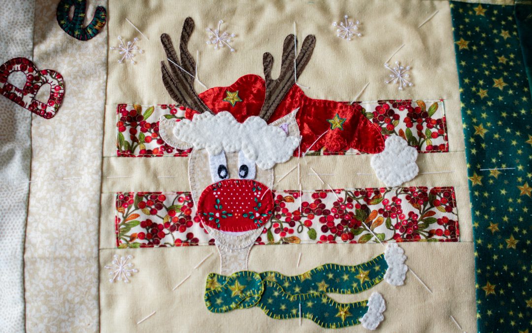 Be Warm Rudolphs Kerstapplicatie 3 - Chiems Quilt, Patchwork & Application Patterns
